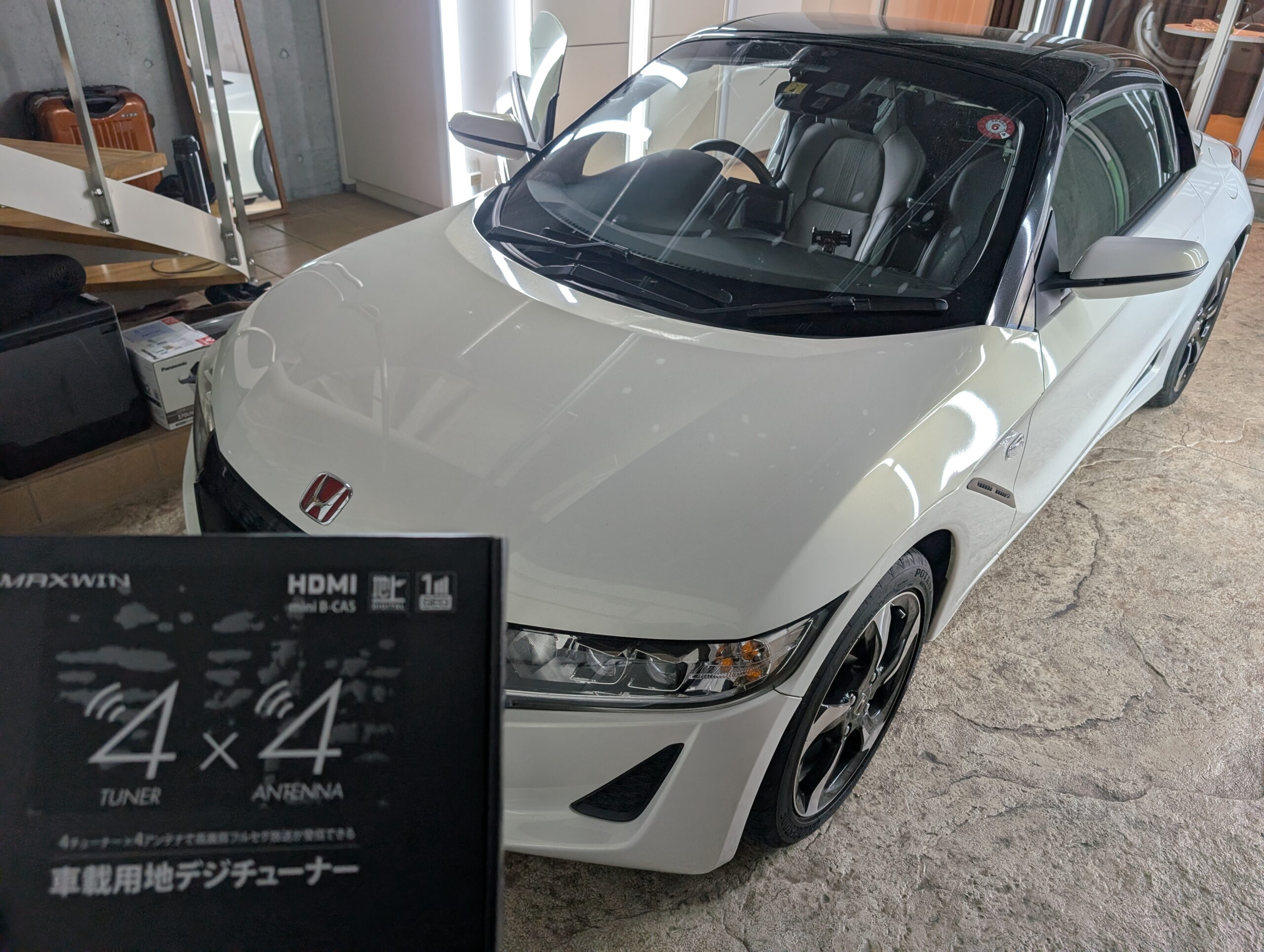 S660 maxwin 地デジチューナー+テレビキャンセラー取り付け 愛知県